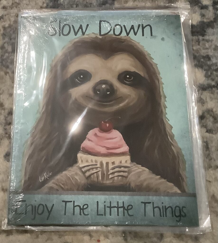 Sloth-Slow Down – Metal Signs