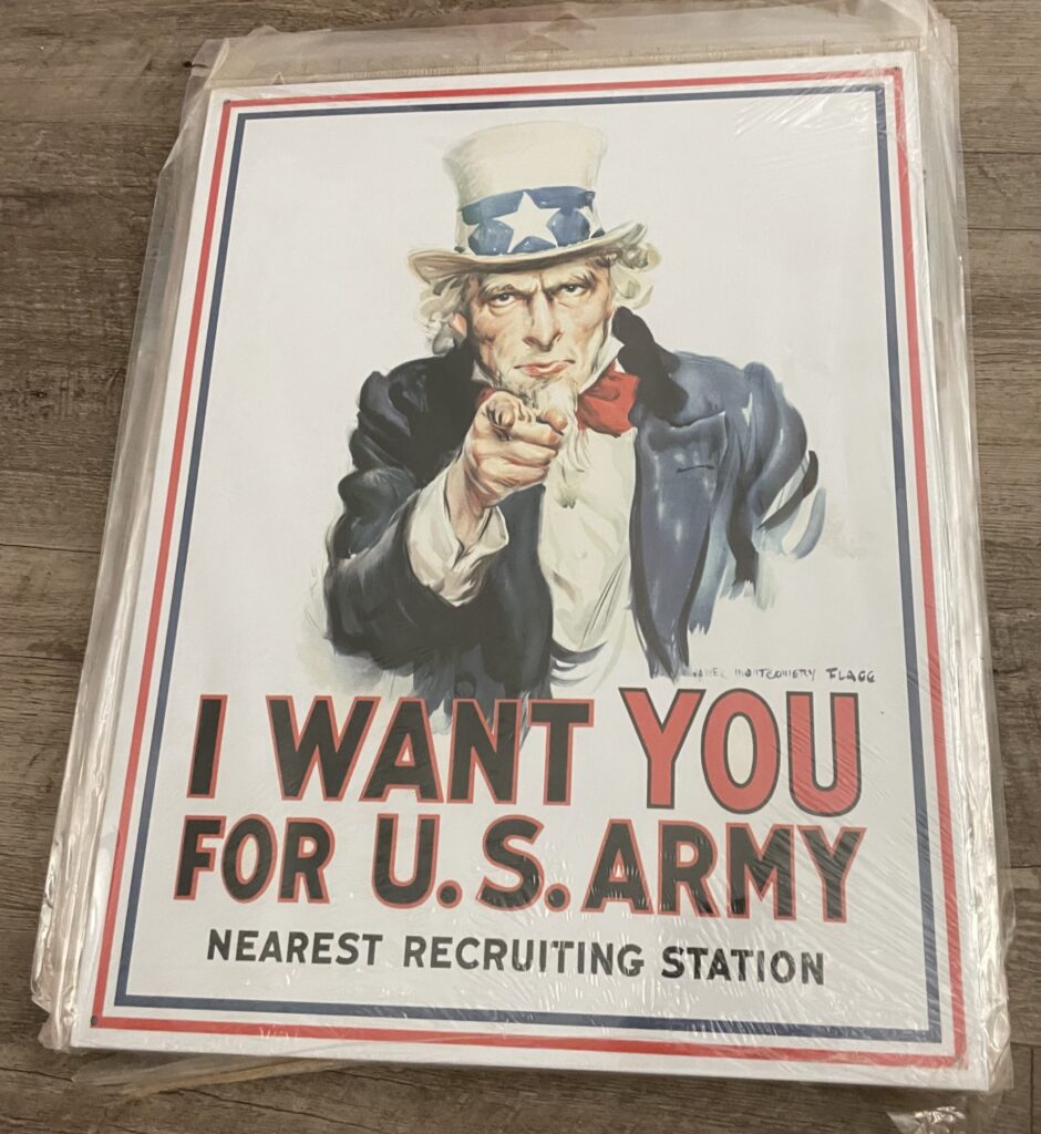 Uncle Sam-I Want You For U.S. Army – Metal Signs