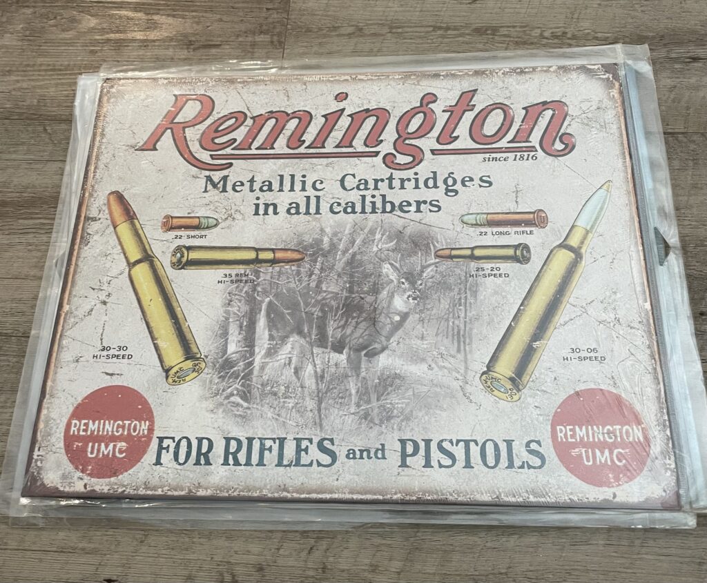 Remington-Metallic Cartridges In All Calibers – Metal Signs