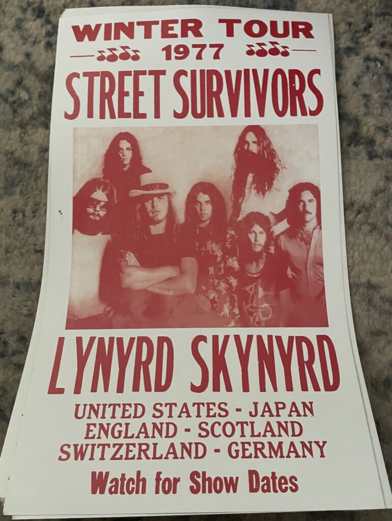 Lynyrd Skynyrd-Winter Tour-1977 – Metal Signs