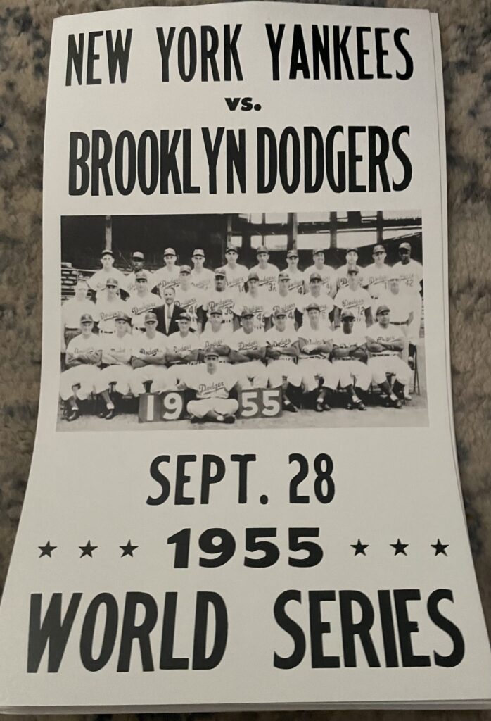 New York Yankees Vs Brooklyn Dodgers-Sept. 28-1955 World Series – Metal ...