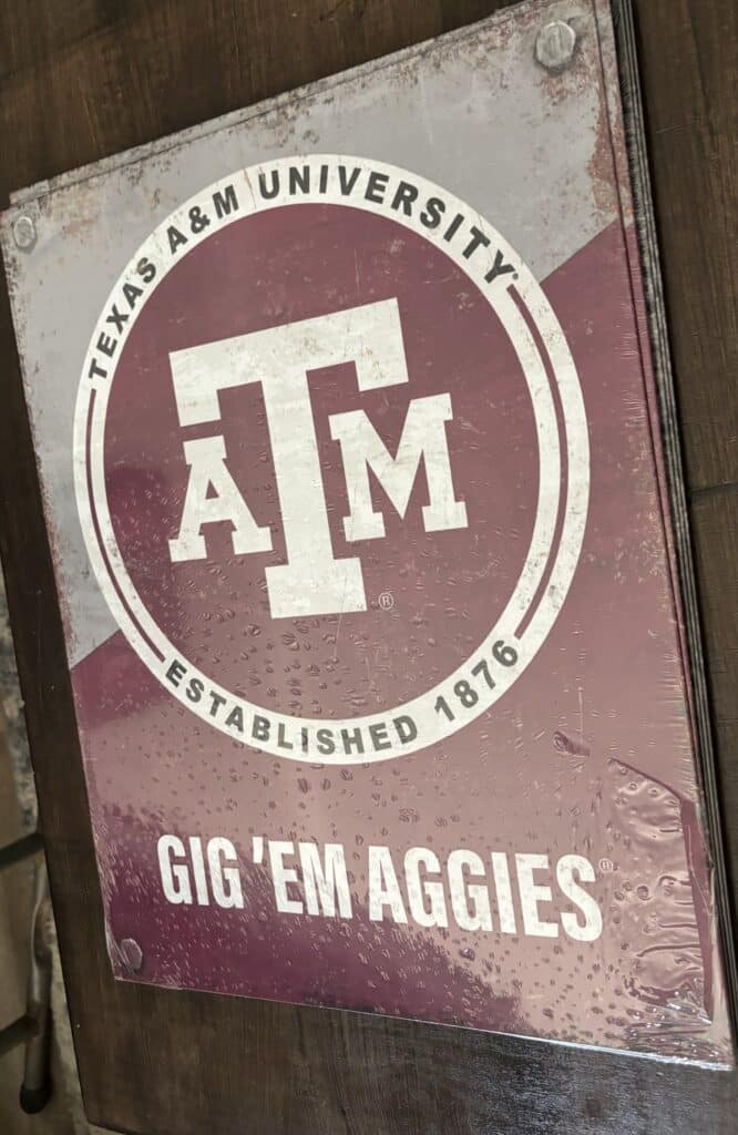 Texas A&M Gig’ Em Aggies – Metal Signs