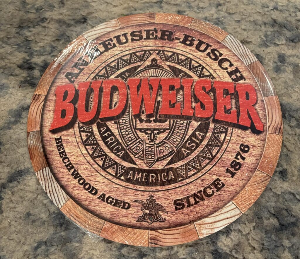 Budweiser-Barrel End (Round) – Metal Signs